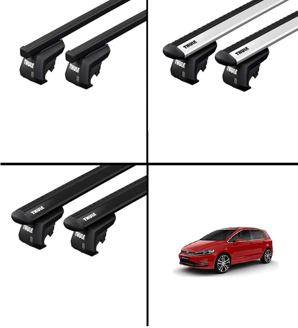 Dachträger VW Golf Sportsvan ab 2014- mit Reling THULE