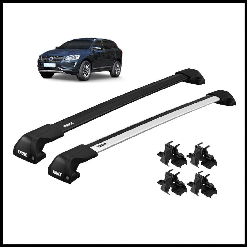 Wingbar Edge Volvo XC60 SUV 2008-2017 mit einer Reling THULE